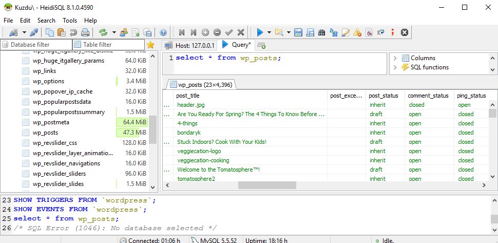 HeidiSQL+pLink+putty=Joy | tfnp